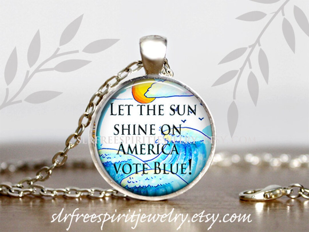 Blue Wave, Democrat, Vote Blue Pin, Vote Blue Necklace, Flip Congress ...