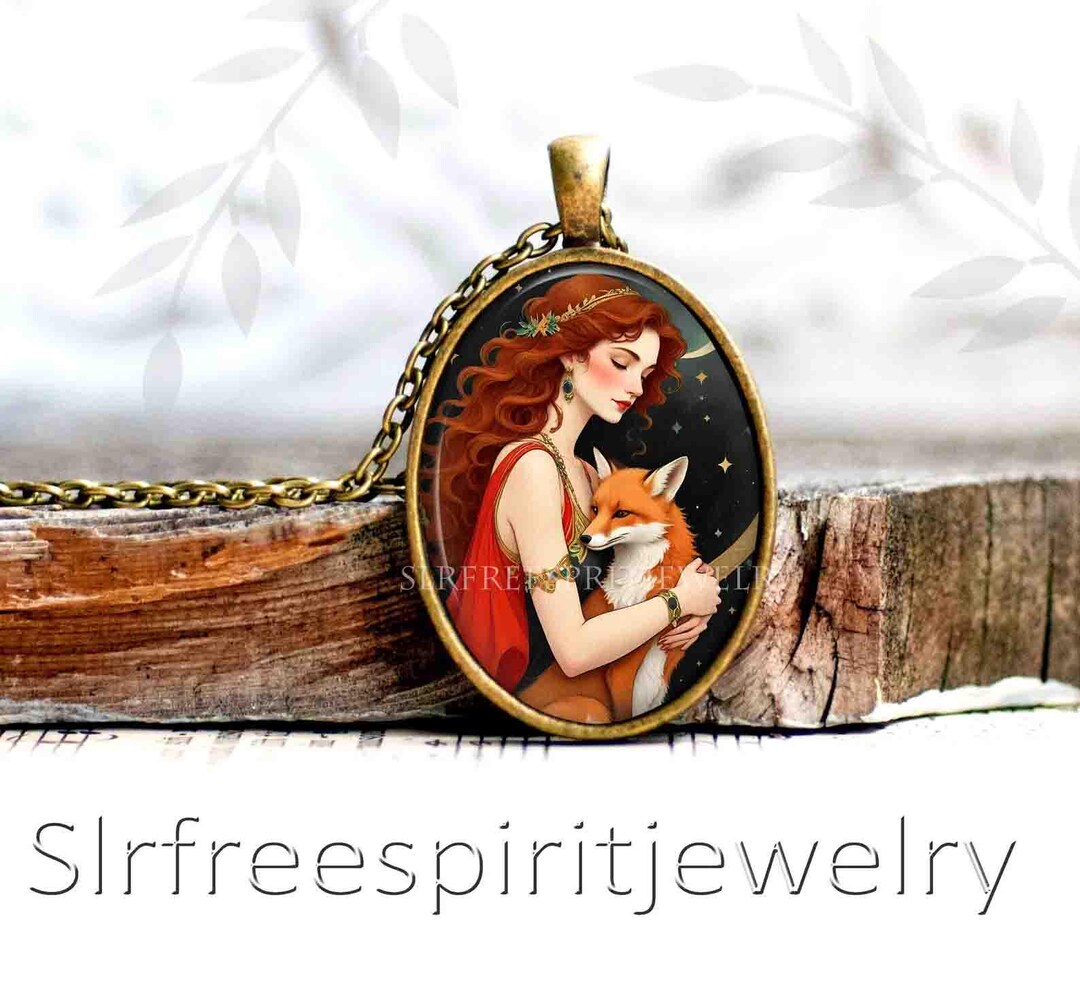 Red Fox Pendant Necklace, Photo Glass Jewelry, Red Fox Jewelry ...