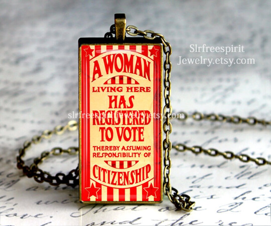 Feminist Jewelry, Suffragette Necklace, Woman's Vote, Suffrage Movement ...