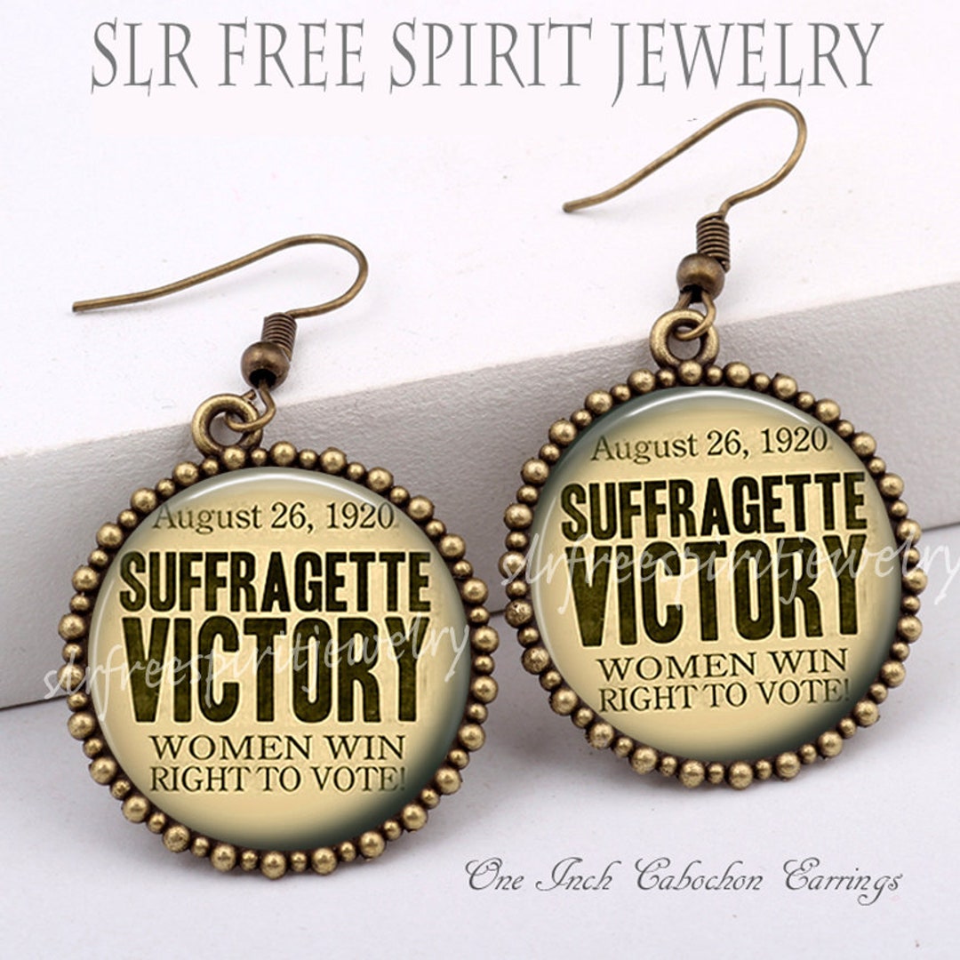 Suffragette Victory Earrings, Women's History, Votes for Women ...
