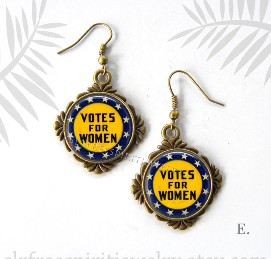 Votes for Women Earrings, Suffrage Movement Necklace, 100th Celebration ...