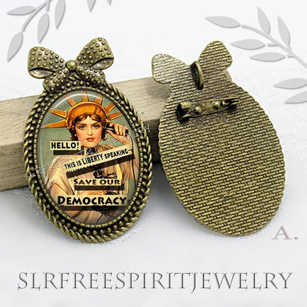 Vote Blue Pin, Political Jewelry, Campaign, Save Our Democracy Pin ...