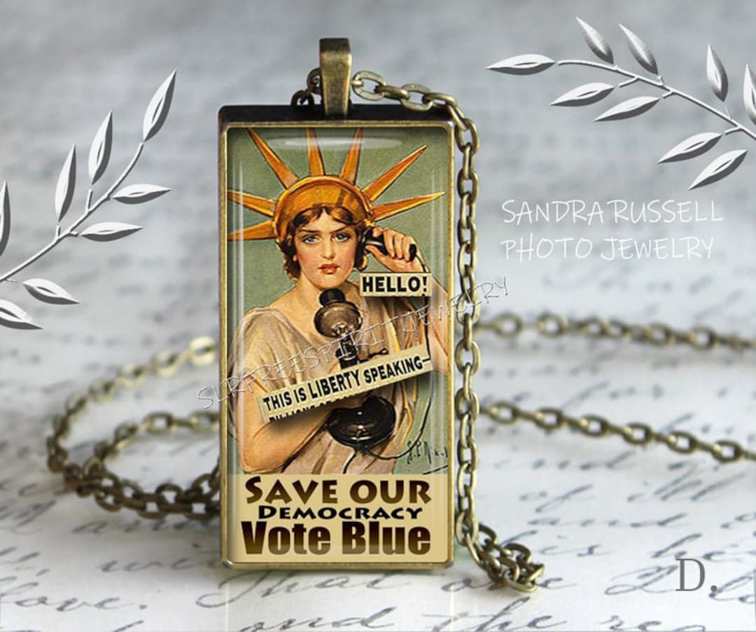 Vote Blue Pin, Political Jewelry, Campaign, Save Our Democracy Pin ...