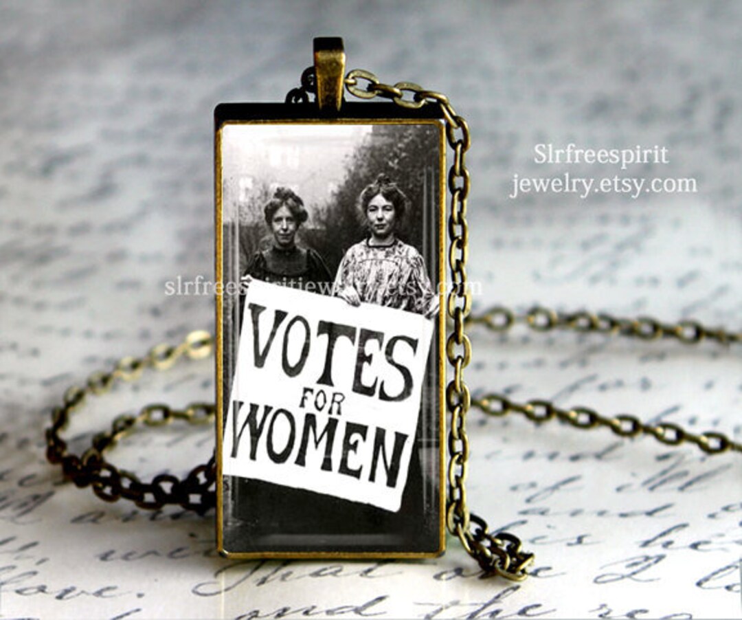 Feminist Jewelry, Suffragette Necklace, Woman's Vote, Suffrage Movement ...