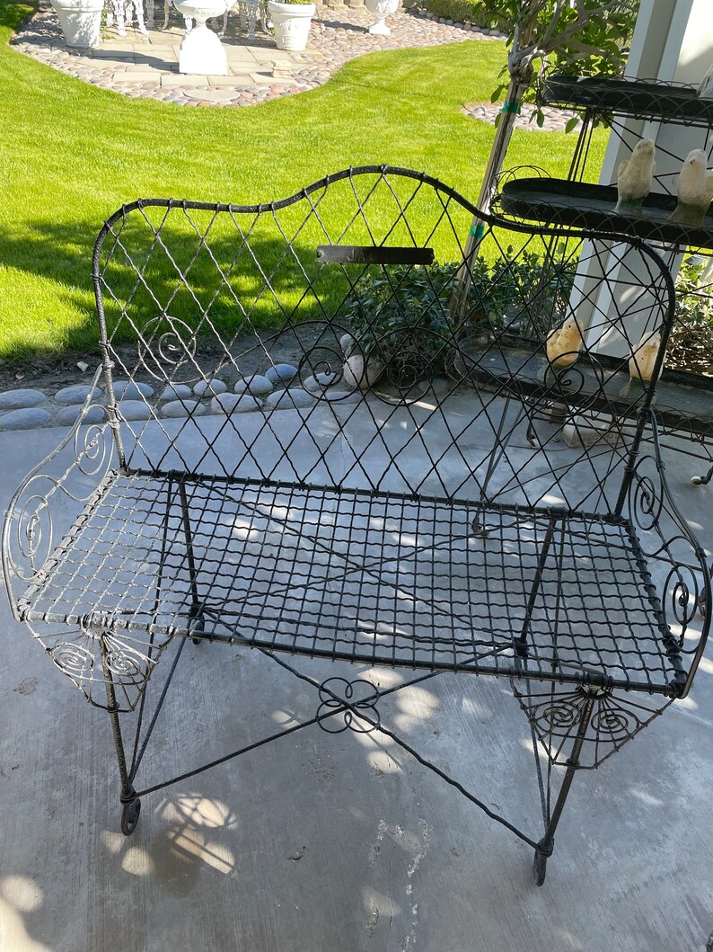 Rare Antique Early 1900’s Victorian Wire Settee & Chairs - Etsy