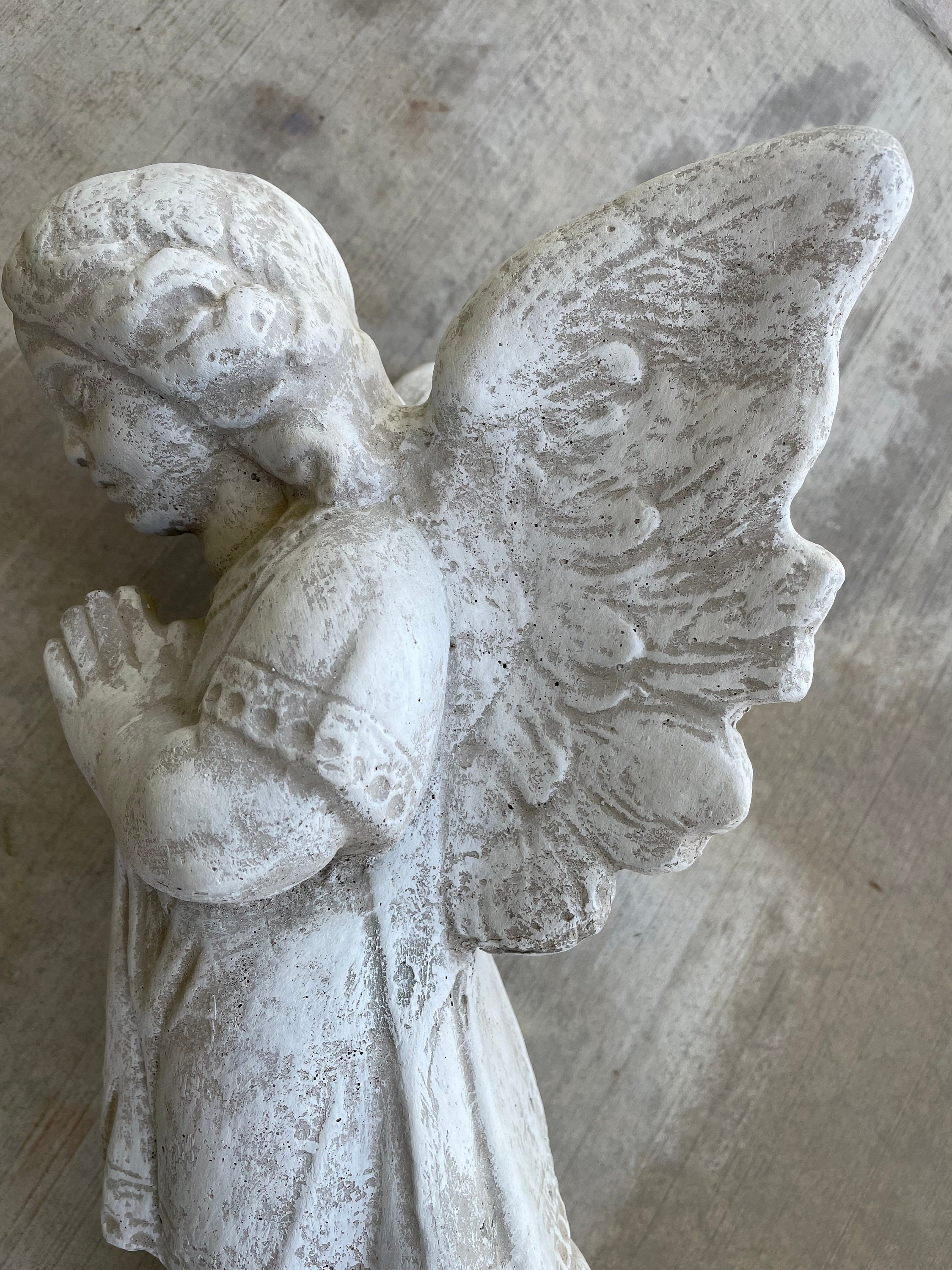 Praying Concrete Angel “pick up Only” - Etsy
