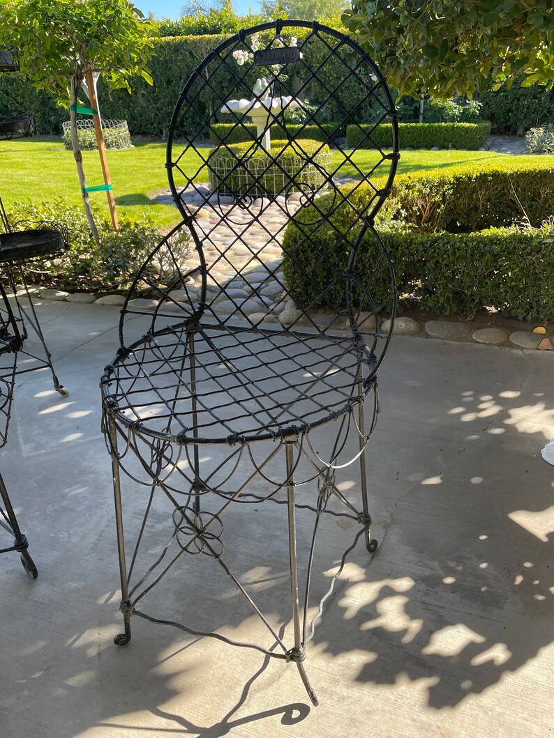 Rare Antique Early 1900s Victorian Wire Settee & Chairs - Etsy