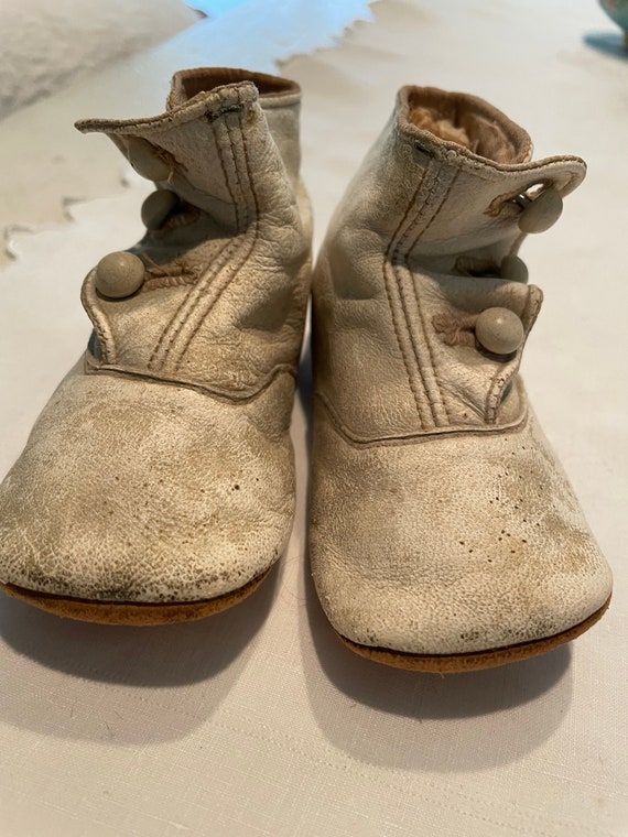 Antique Hi Button Leather Child’s Shoes - Gem