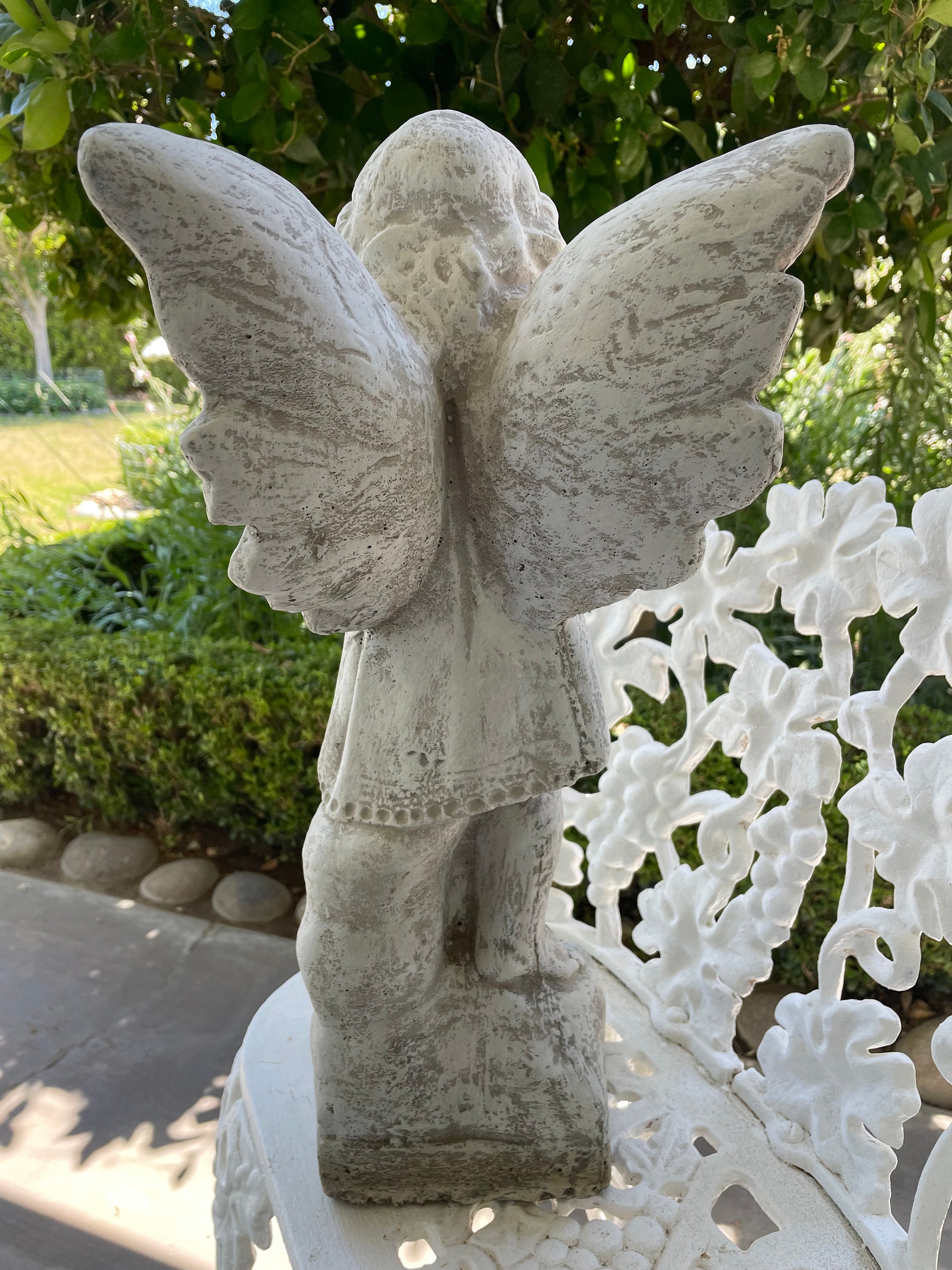Praying Concrete Angel “pick up Only” - Etsy