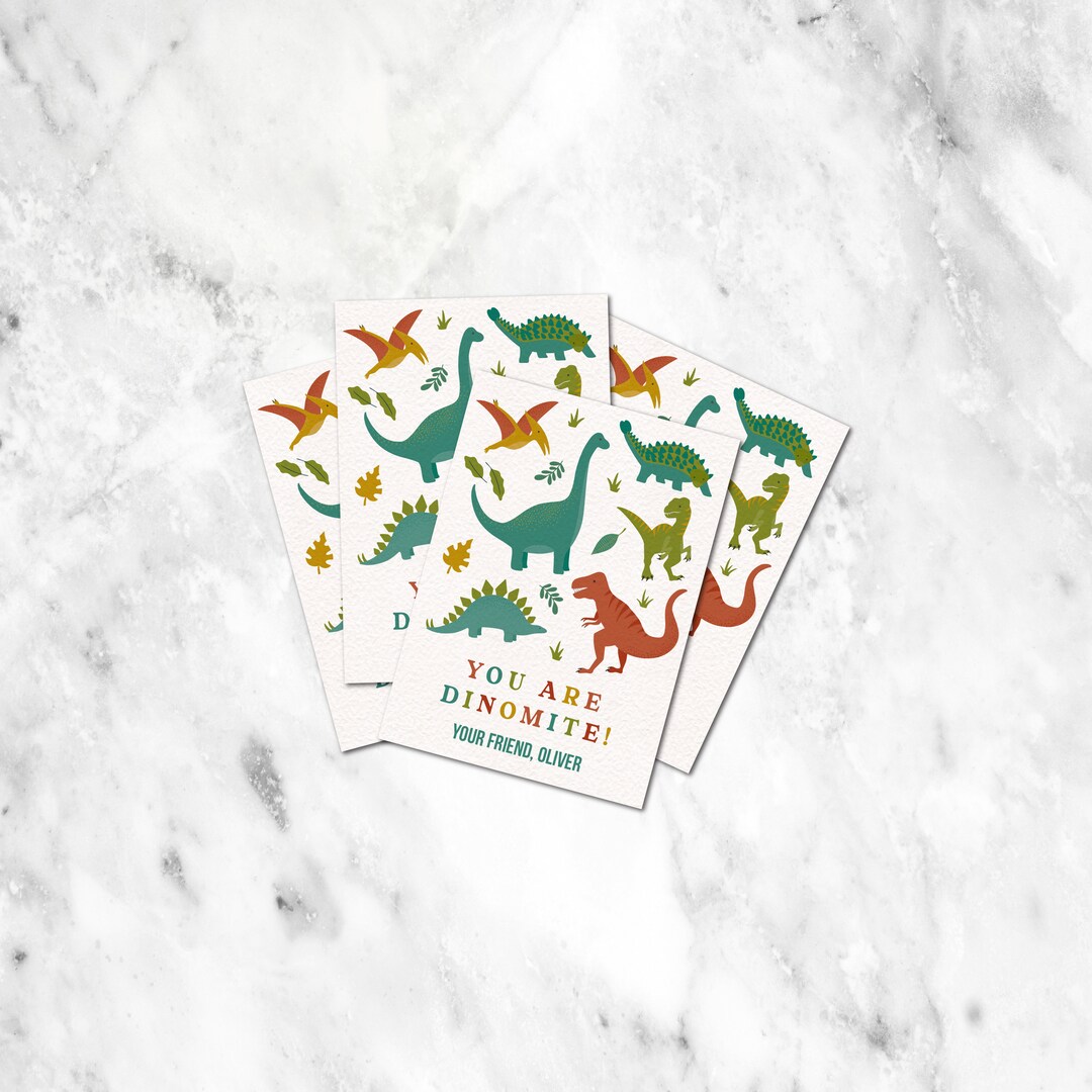 Dinosaurs Classroom Valentine Printable PDF - Etsy