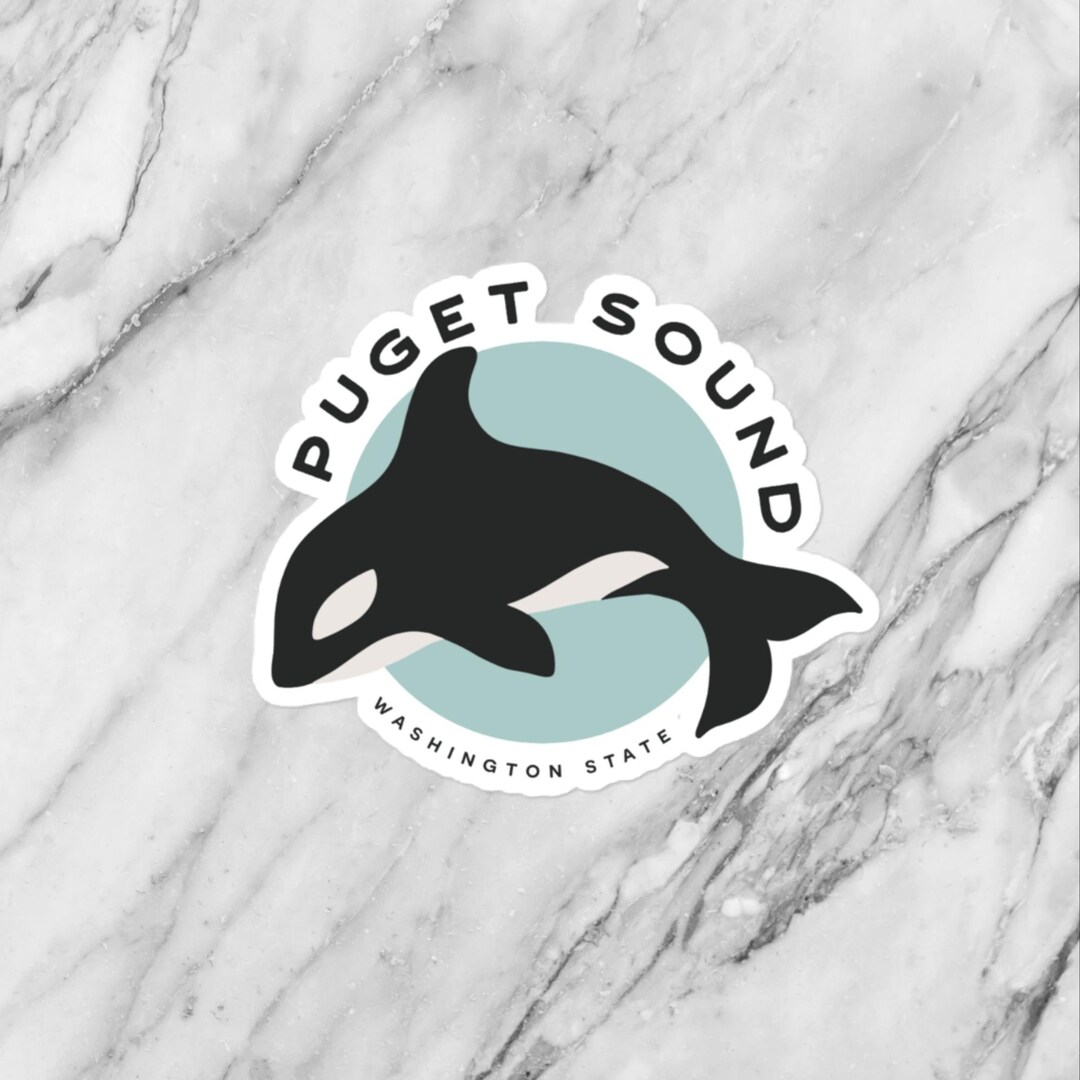 Puget Sound Orca Whale Vinyl Sticker - Etsy