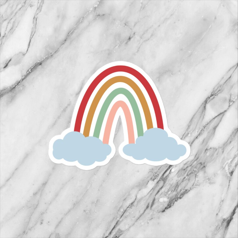 Rainbow Vinyl Sticker - Etsy
