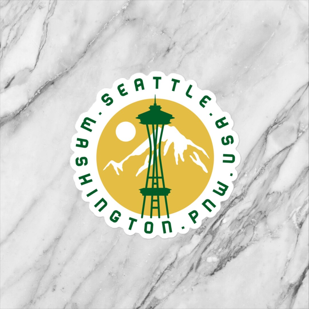 Seattle Graphic Logo Vinyl Sticker - Etsy