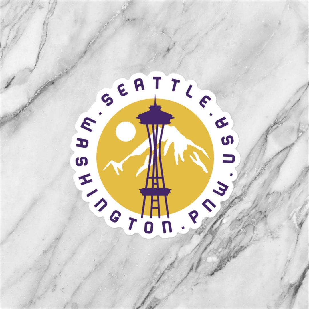 Seattle Washington Graphic Logo Vinyl Sticker - Etsy