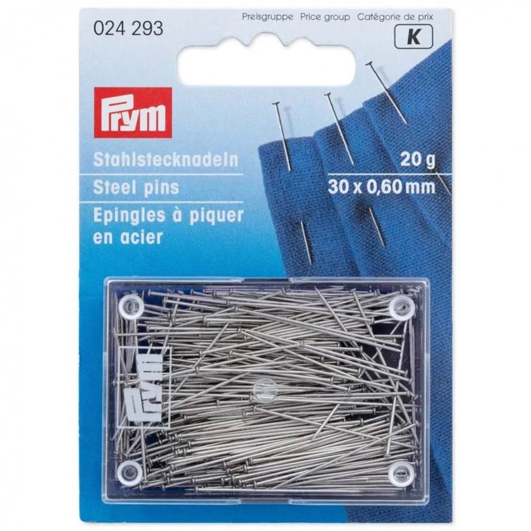 Prym Pins, 0.60 X 30 Mm, Silver-coloured, 20g, Card With Tin 024293 - Etsy
