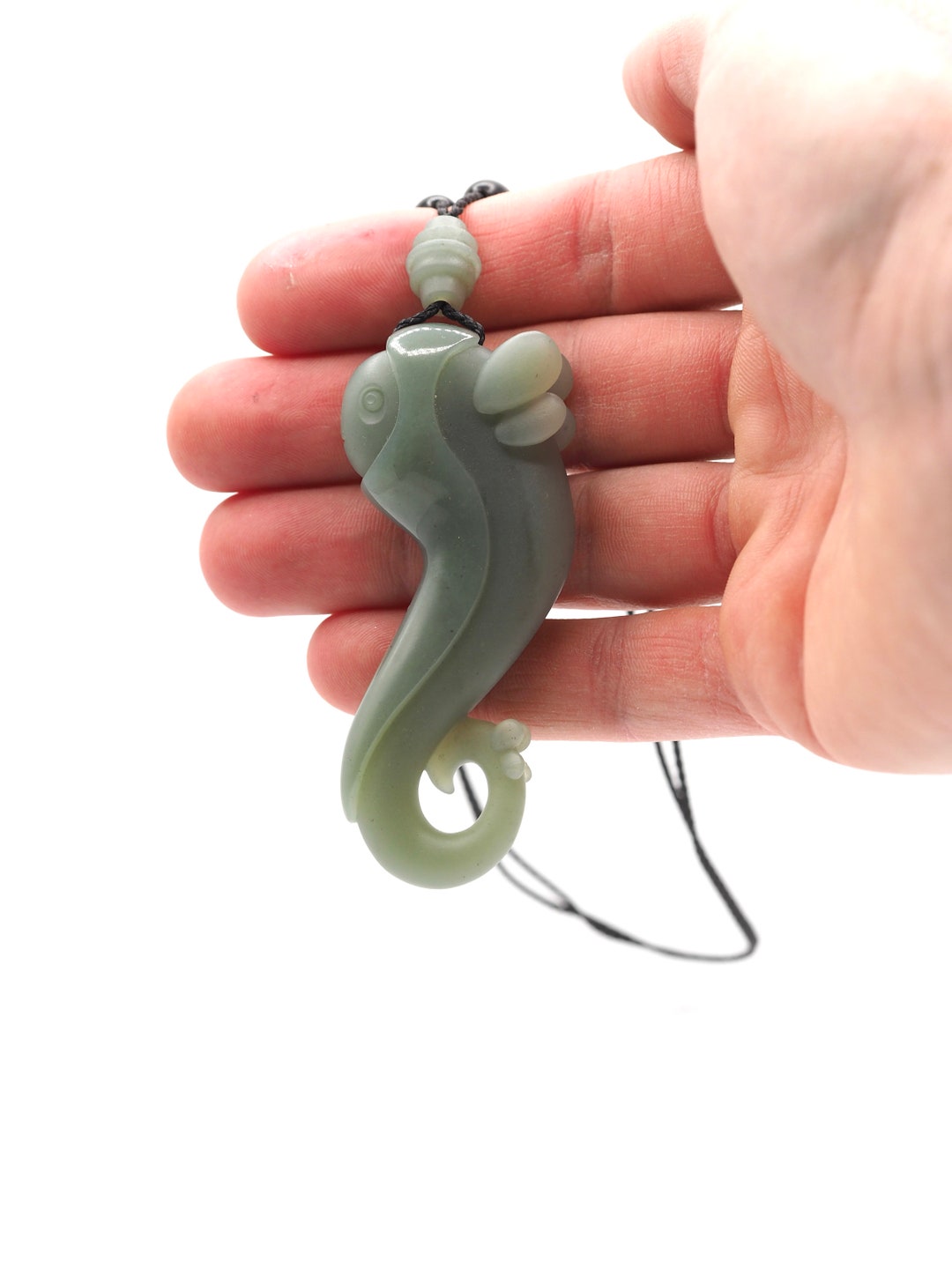Hand Carved Siberian Jade Space Caterpillar Pendant - Etsy