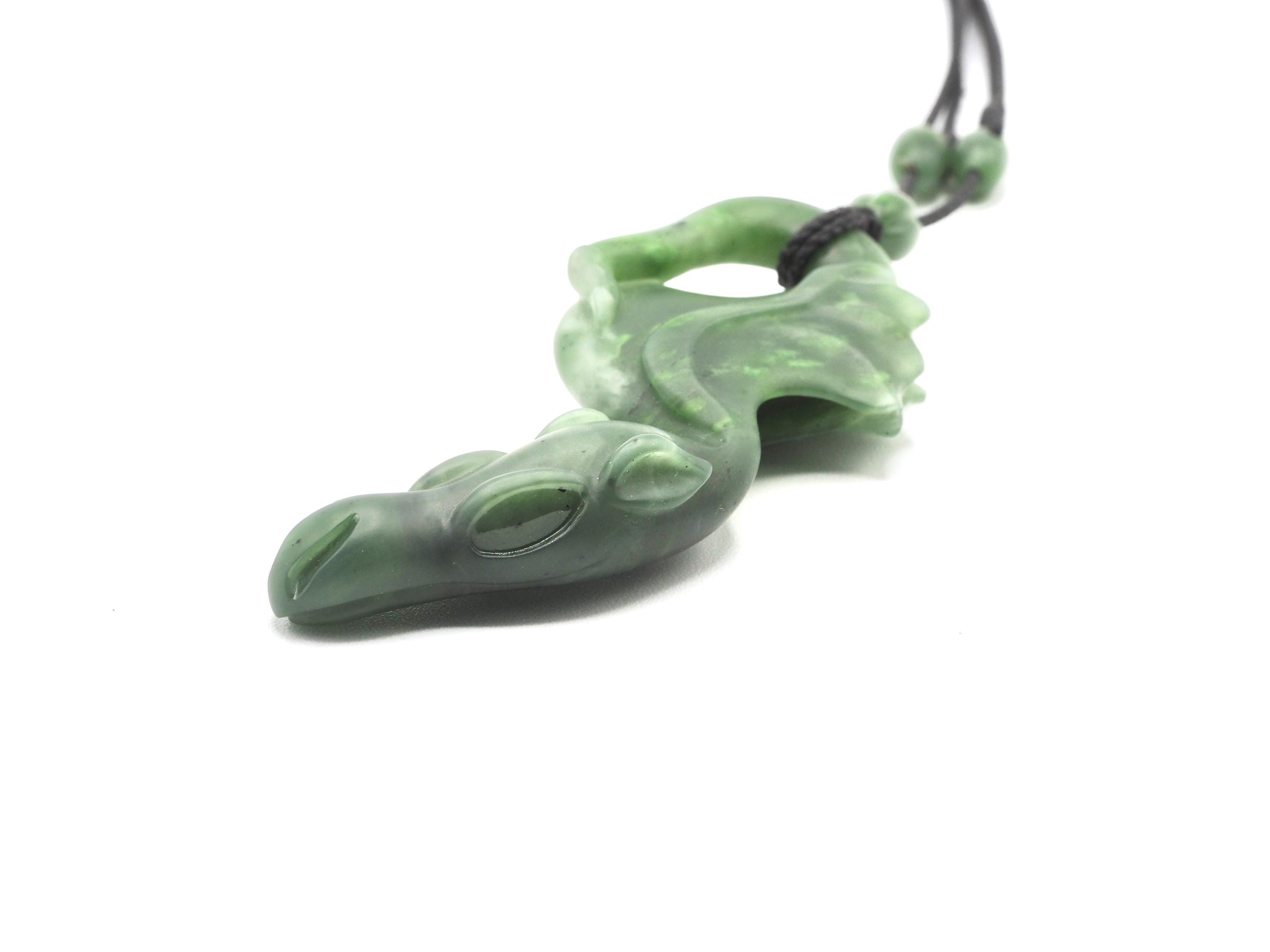 Hand Carved Yukon Nephrite Jade Dragon Pendant - Etsy