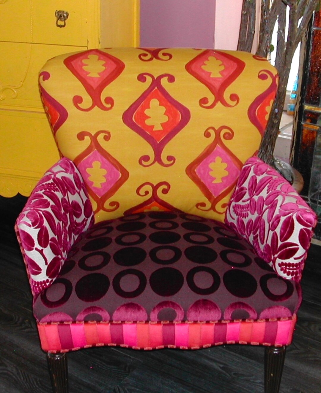 Designers Guild Fabrics "odhni" Yellow Pink and Orange, Printed Cotton ...