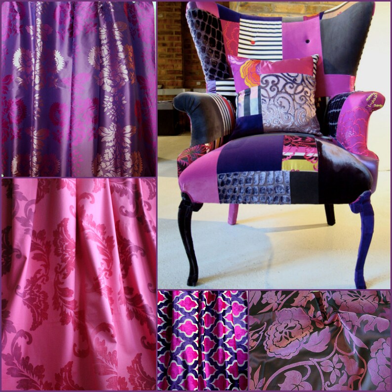 Designers Guild Fabric sungadi Magenta Purple - Etsy Canada