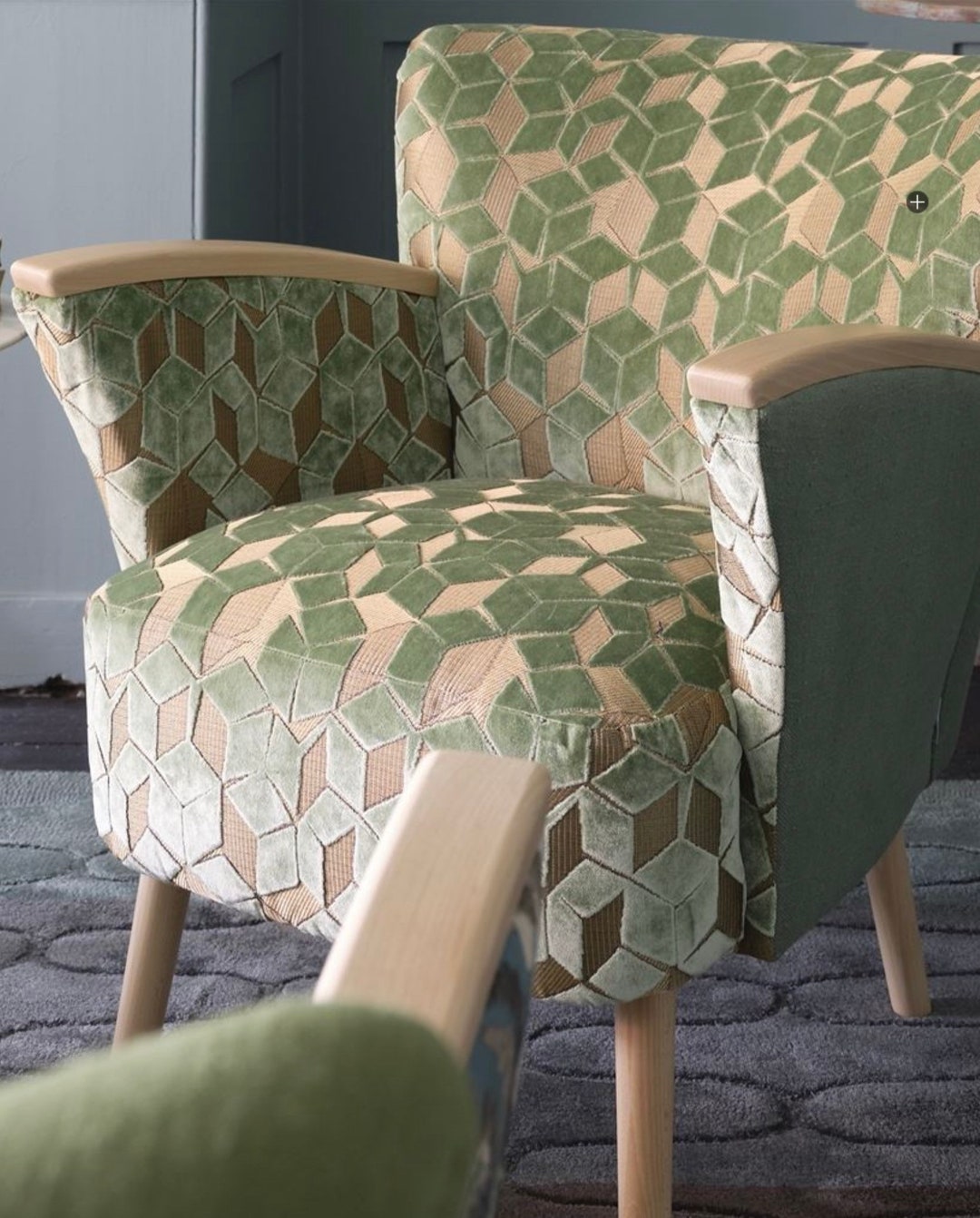 Designers Guild Fabric-"fitzrovia-antique Jade" Cut Velvet, Upholstery ...
