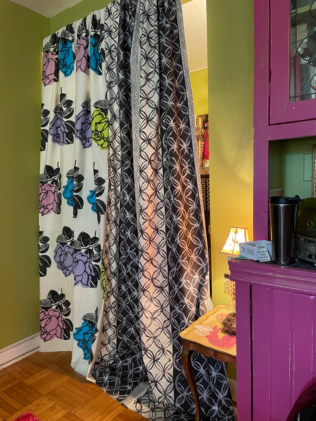 Designers Guild “barcelona”, Custom Made Curtain, Roman Blinds, Black ...