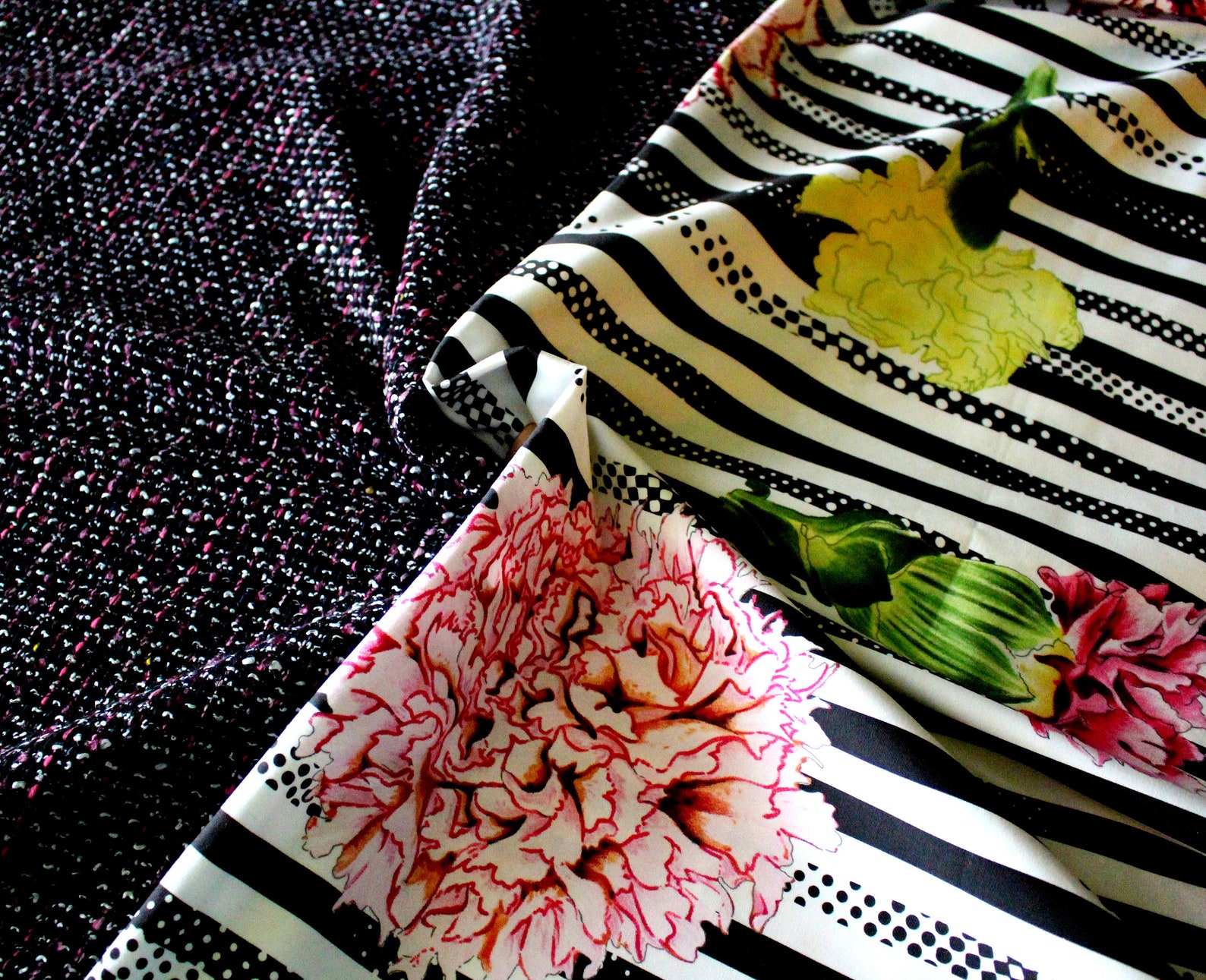 Christian Lacroix Designers Guild Fabrics Black Pink and - Etsy