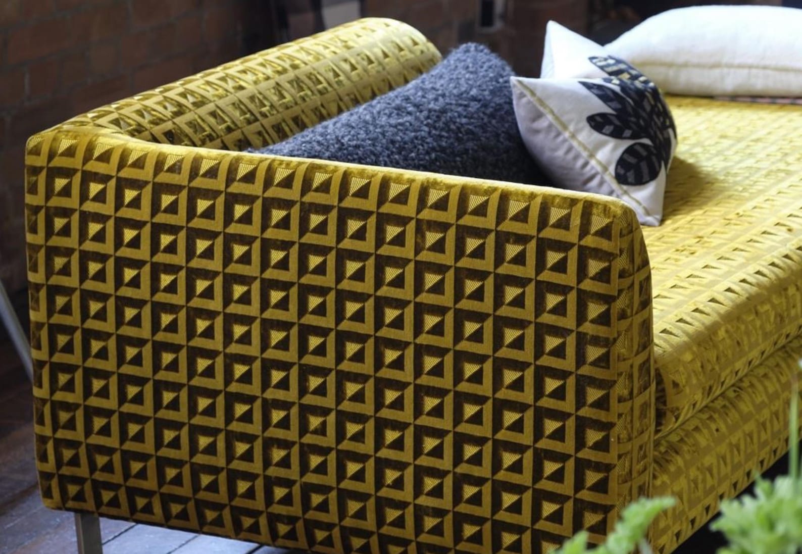 Designers Guild “montserrat-ochre” Velvet Jacquard-upholstery Velvet ...