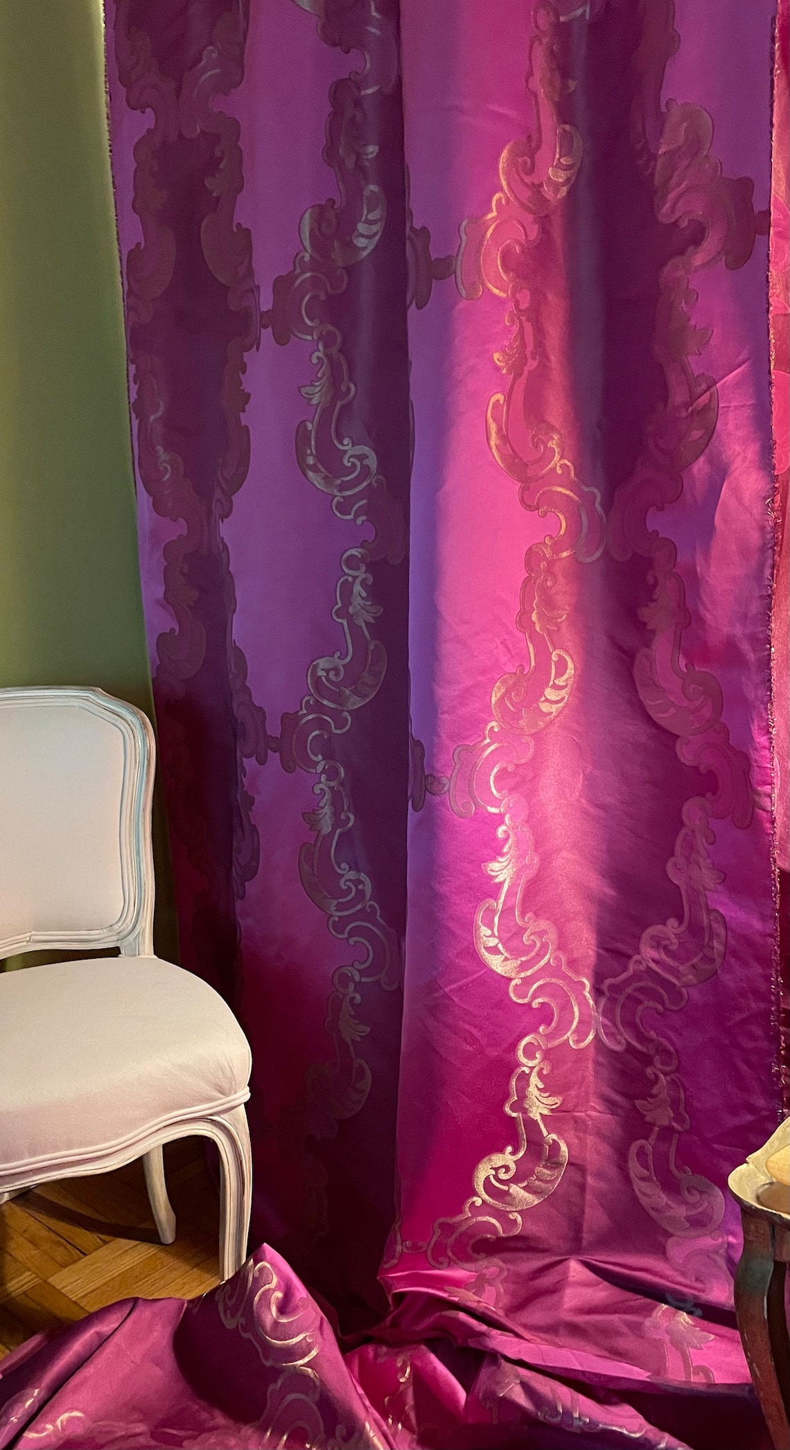 Designers Guild Purple Woven Silk Jacquard Curtain Fabric, Upholstery ...