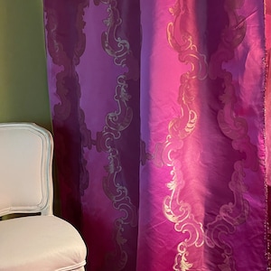 Designers Guild Purple Woven Silk Jacquard Curtain Fabric, Upholstery ...