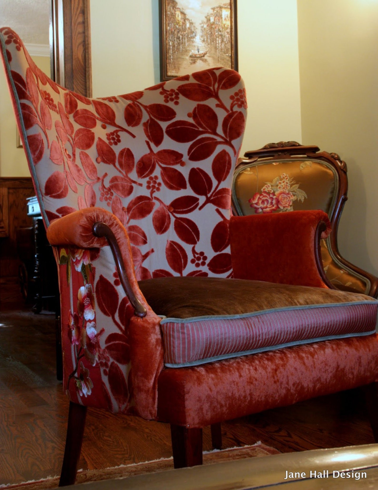 Upcycled Antique Upholstered Fan Back Chair Bohemian Style - Etsy