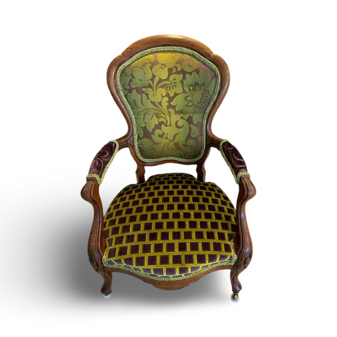 Upcycled, Antique Upholstered Victorian Chair, Bohemian Style ...