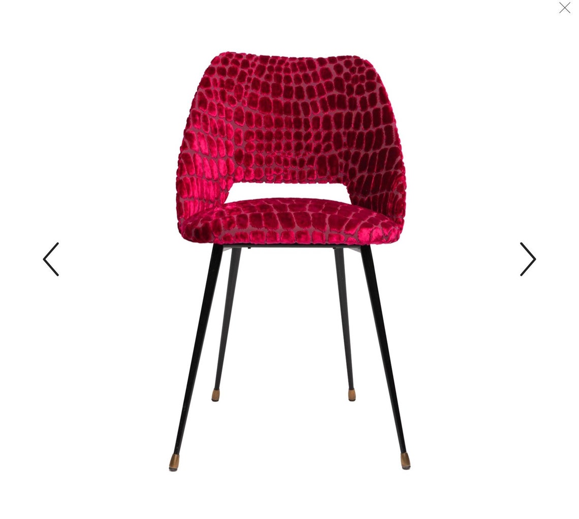 Designers Guild Fabrics, "nabucco" Cherry Red, Cut Velvet Fabric, From ...