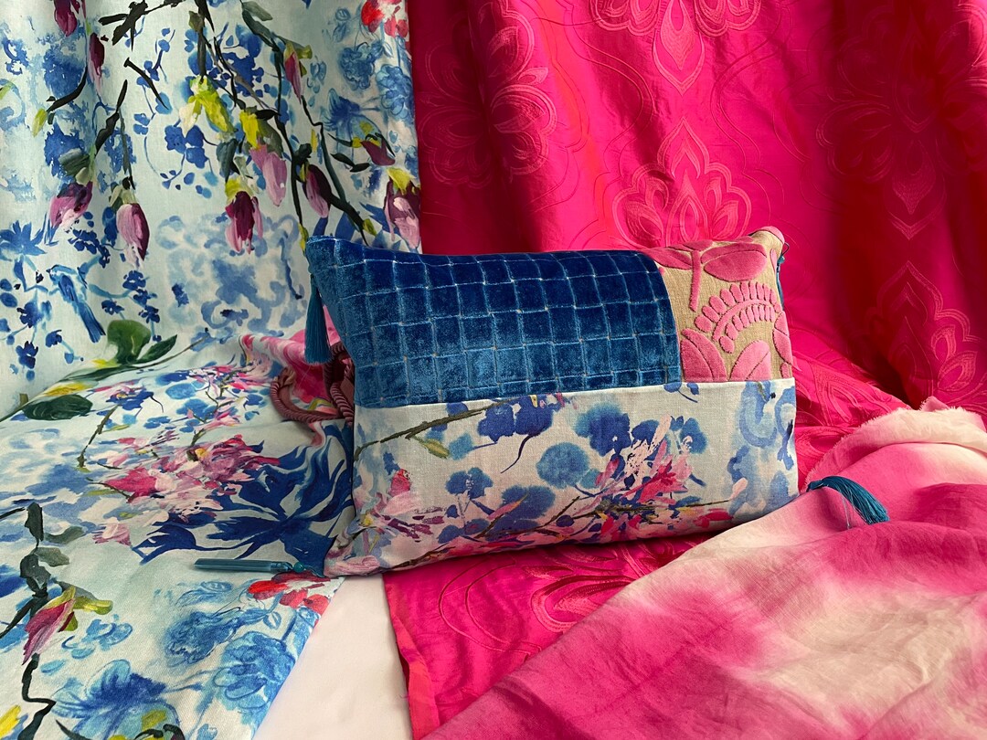 12”/16” Designers Guild “majolica” Linen Print “pugin” Velvet ...