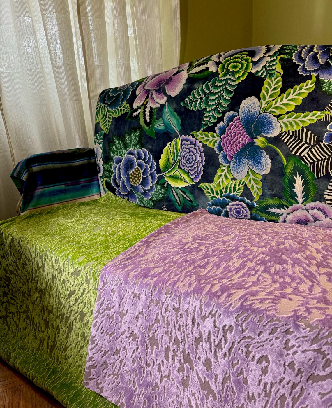 Designers Guild “rose De Damas- Indigo ” Printed Velvet - Upholstery ...