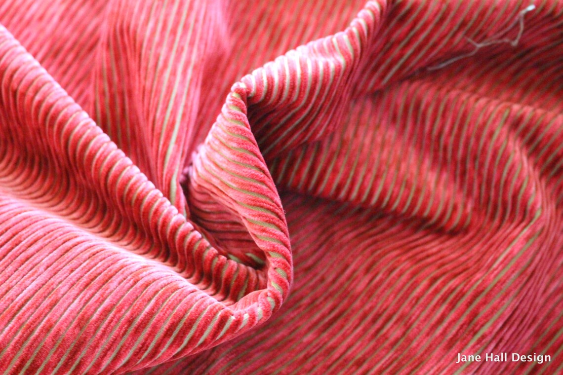 Romo Cherry Red Printed Linen Fabric From Jane Hall Design | Etsy