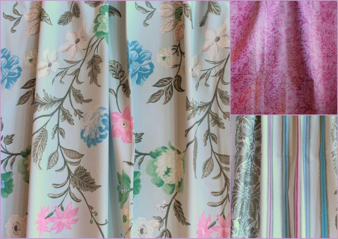 Designers Guild Fabric musette Aqua Blue Printed - Etsy