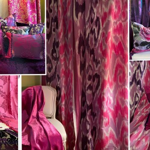 Designers Guild Fabric, sungadi Magenta Purple, Pink, Printed Linen ...