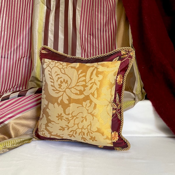 Red and Gold Pillow - Etsy