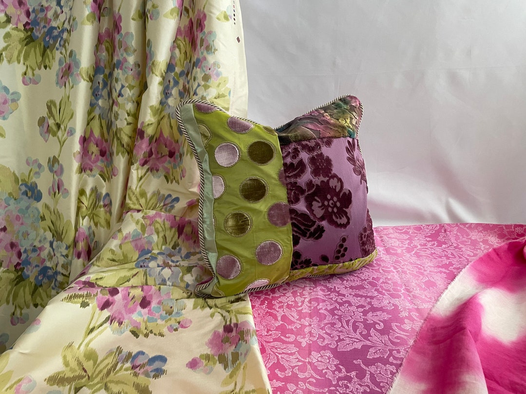 Designers Guild, 12x 18 Mauve Purple and Green, Romantic Style ...