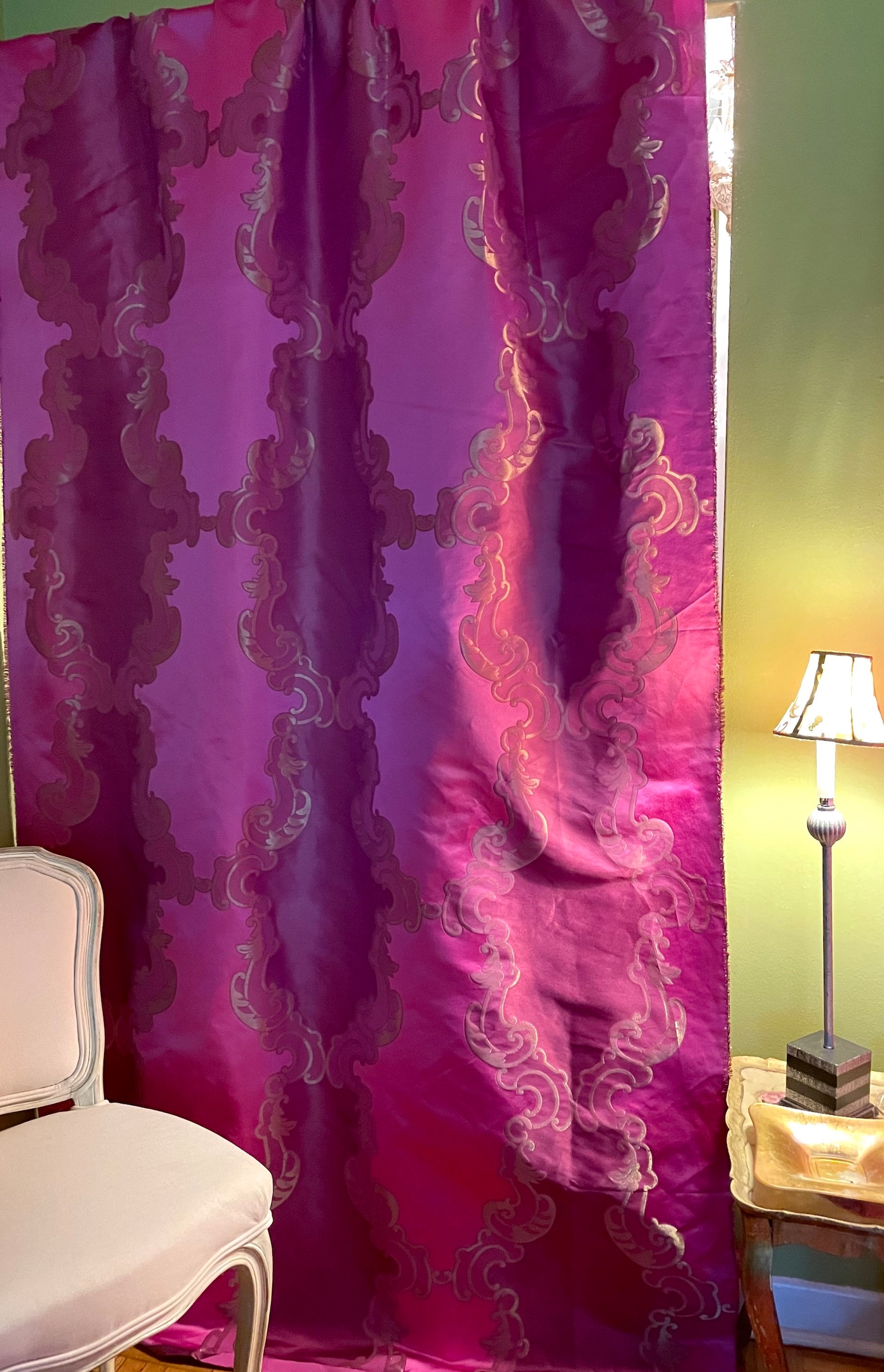 Designers Guild Purple Woven Silk Jacquard Curtain Fabric, Upholstery ...