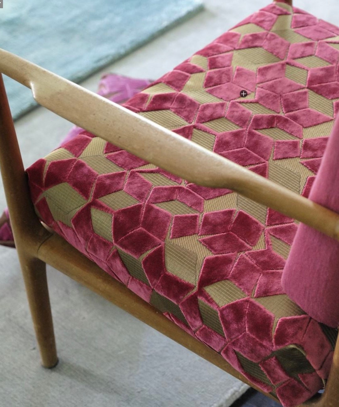 Designers Guild Fabric fitzrovia Raspberry Cut - Etsy