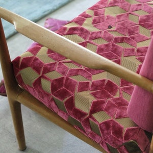 Designers Guild Fabric-"fitzrovia-antique Jade" Cut Velvet, Upholstery ...