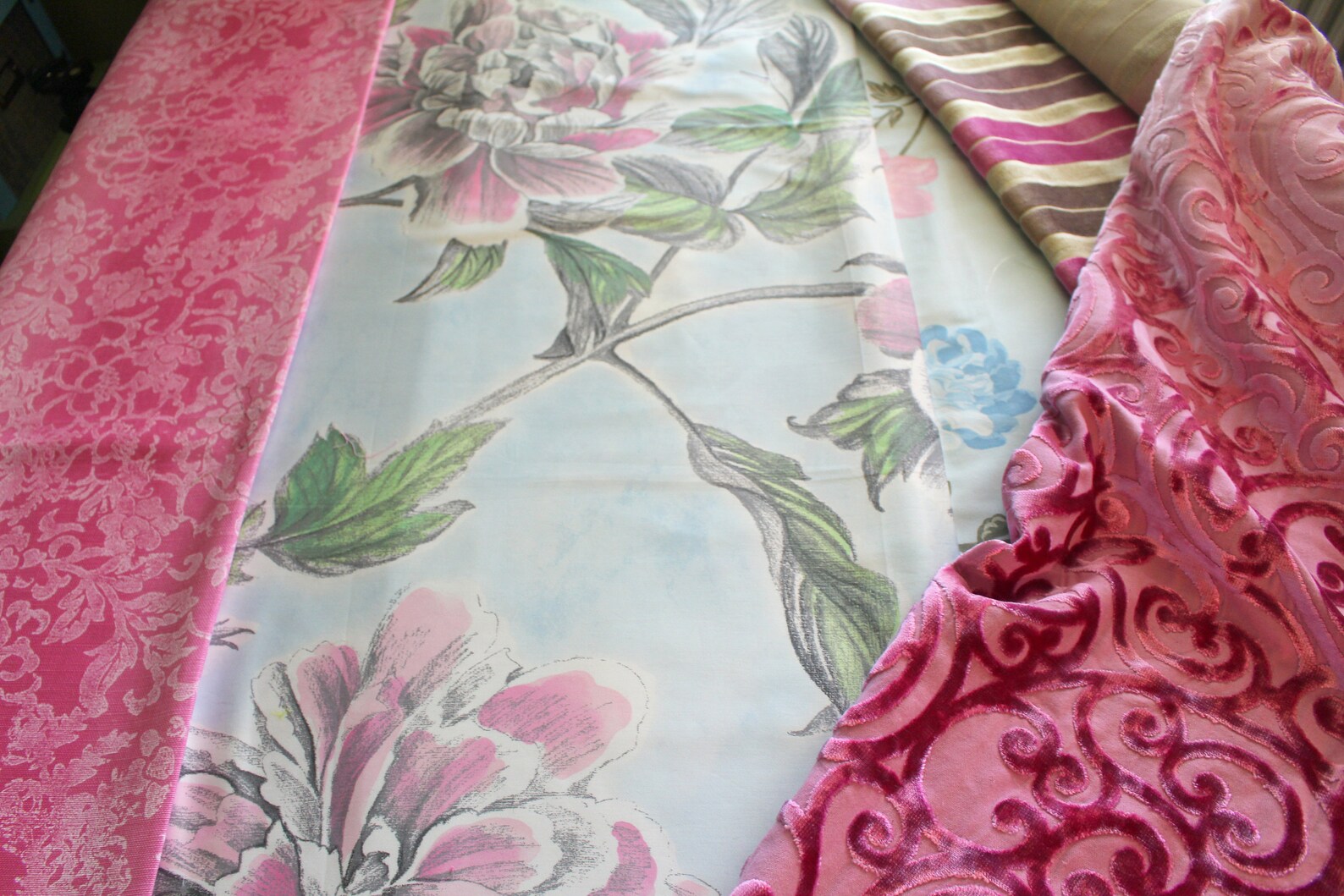 Designers Guild Fabric musette Aqua Blue Printed - Etsy