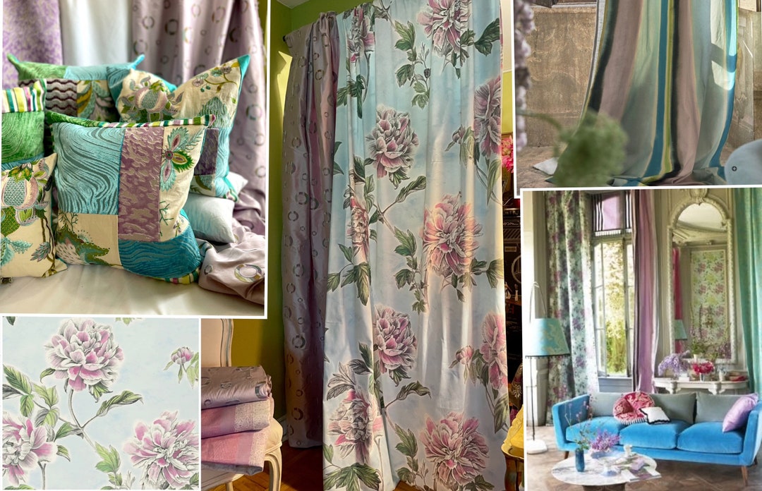 Designers Guild kaori Custom Made Curtains-roman Blinds in Printed ...