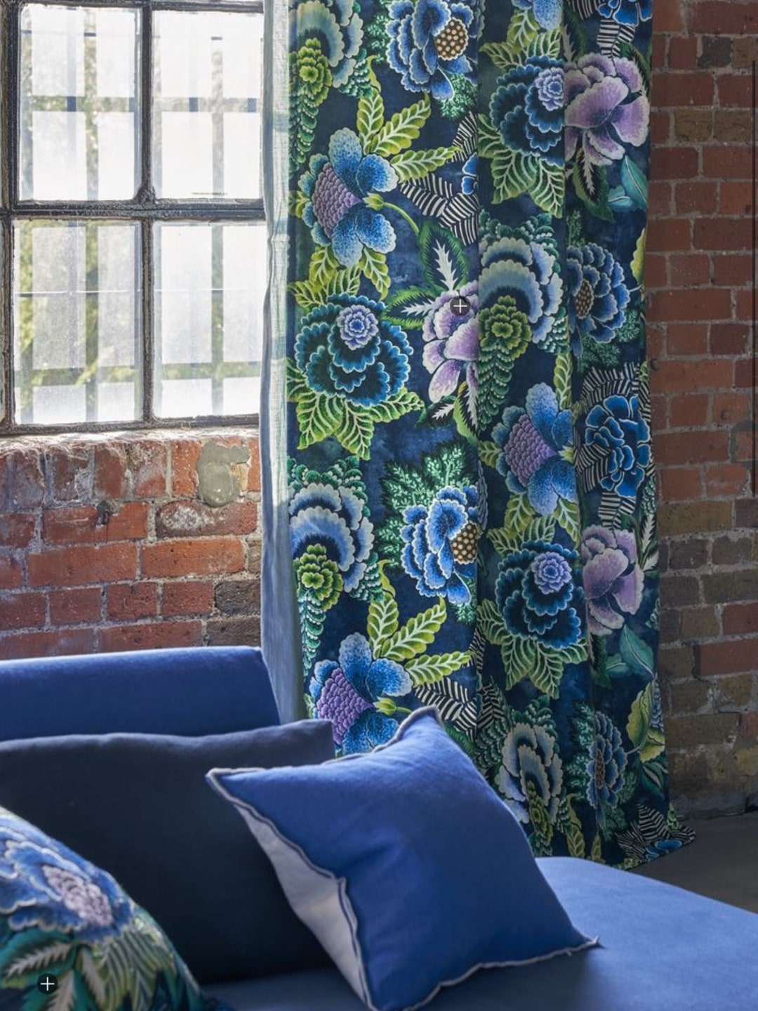 Designers Guild “rose De Damas- Indigo ” Printed Velvet - Upholstery ...