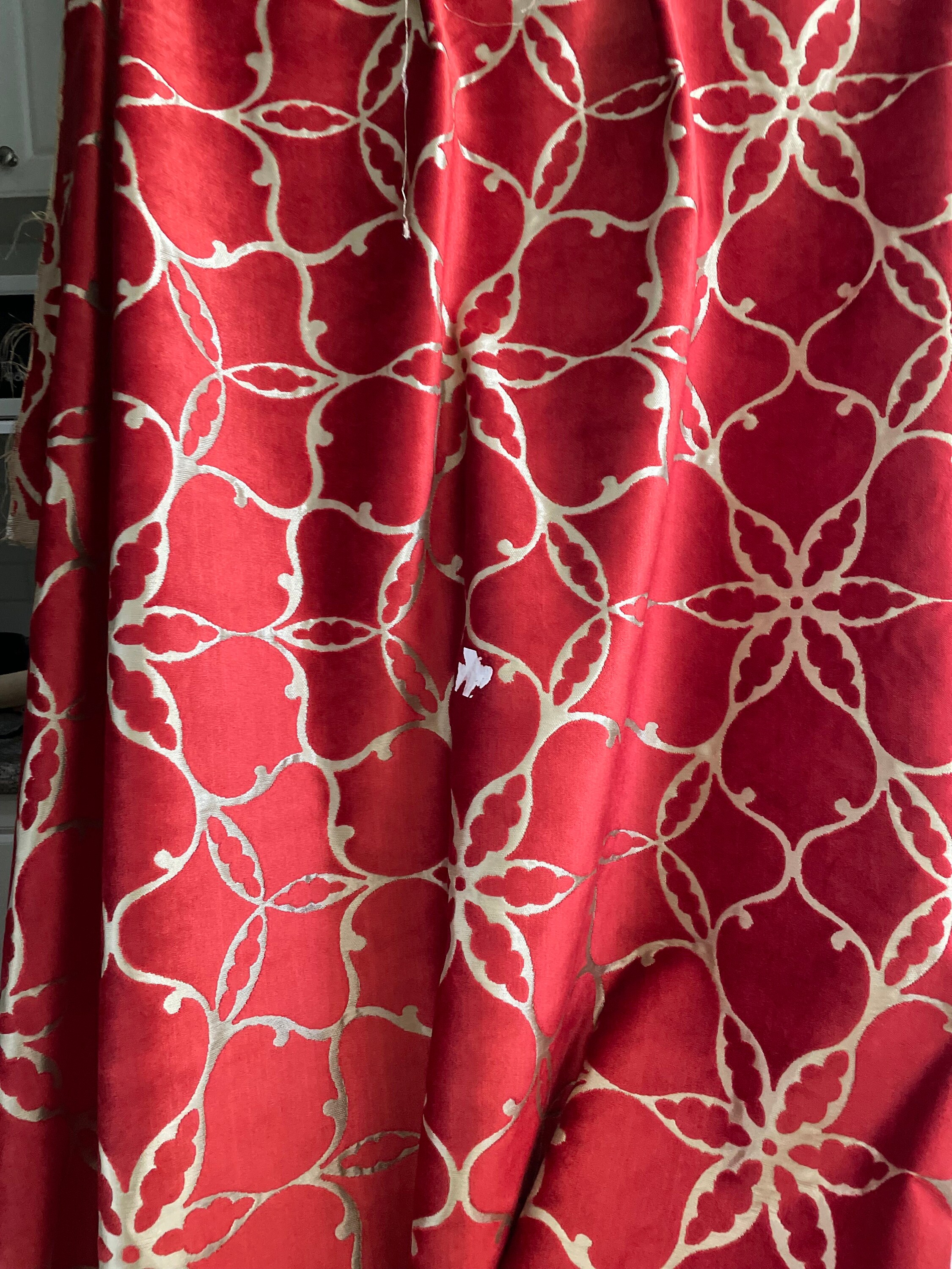 Harlequin Fabrics- “pascha” Red Cut Velvet-upholstery Fabric, From Jane ...