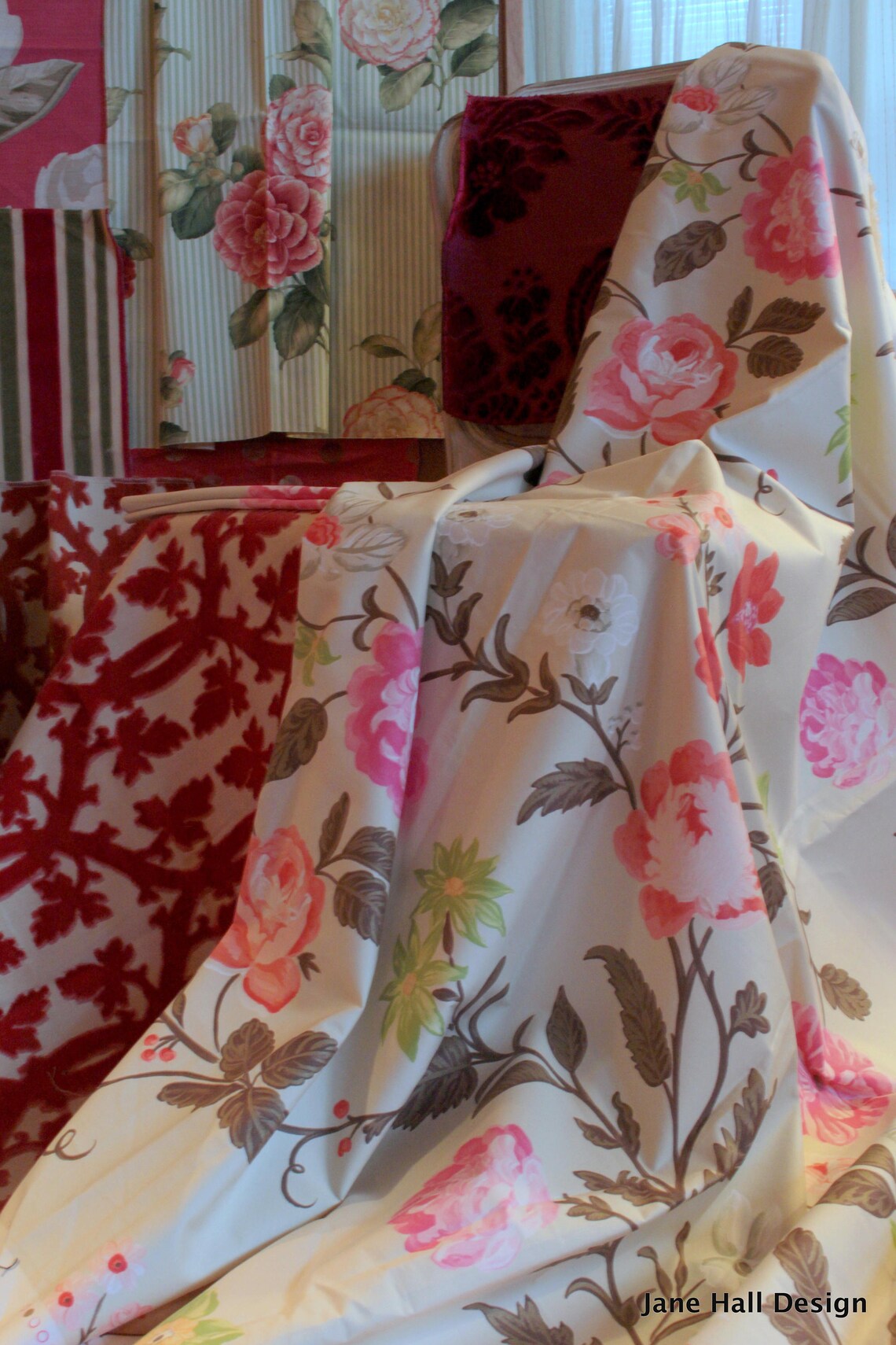 Designers Guild Fabrics musette Cream and Pink | Etsy