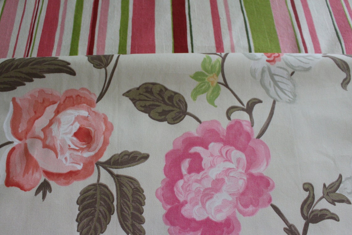 Designers Guild Fabrics musette Cream and Pink | Etsy