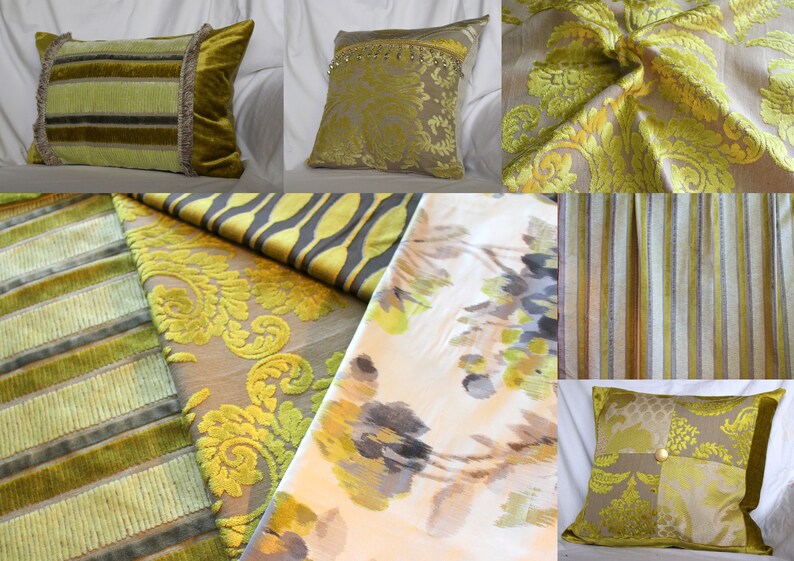 Designers Guild Ombrione Lemon Yellow Cut Velvet | Etsy