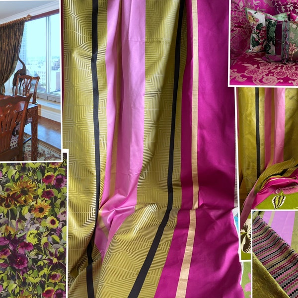 Burgundy Stripe Upholstery Fabric - Etsy